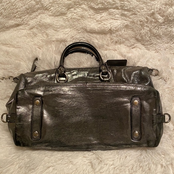 Coach | Bags | Silver Metallic Coach Purse Used | Poshmark